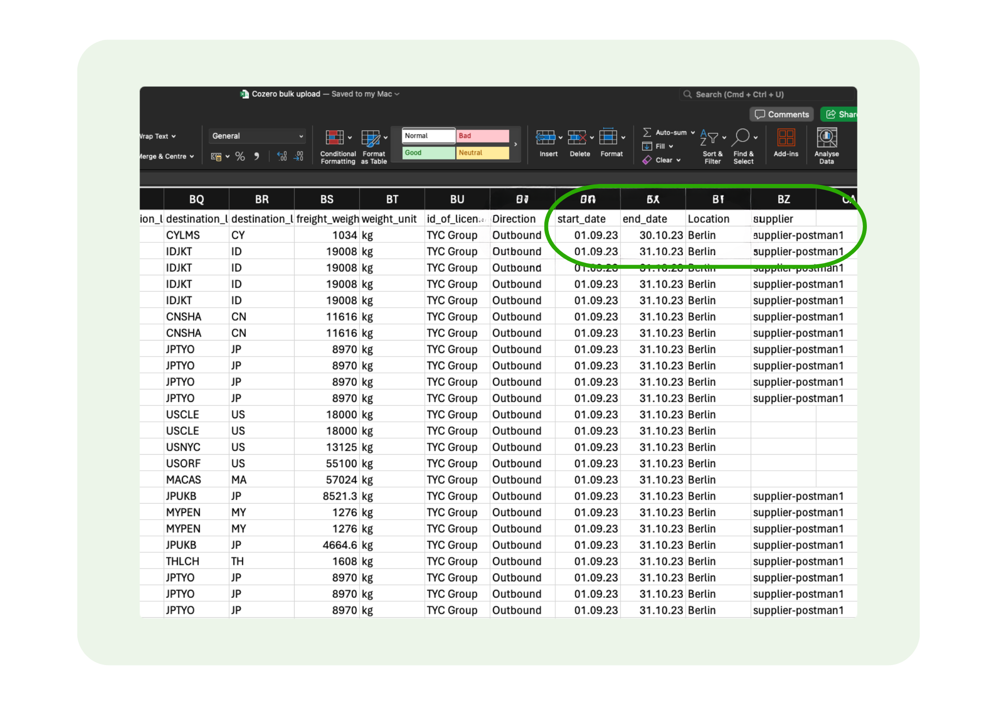 Logistics emissions calculation with EcoTransIT World
